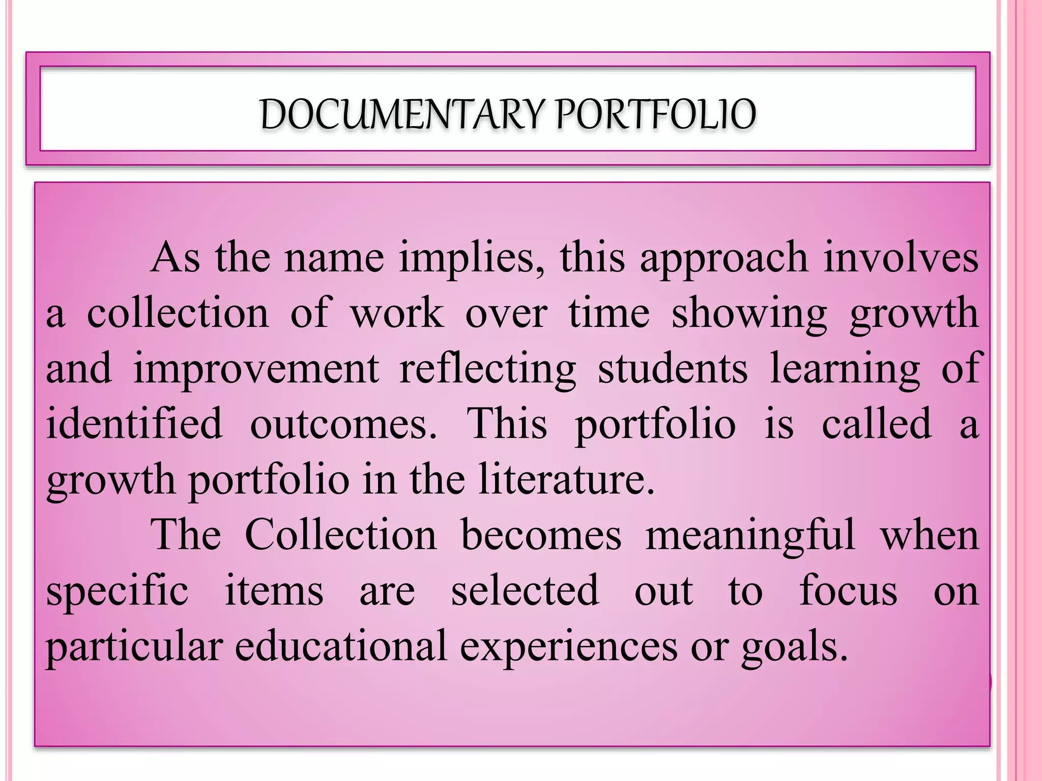 Portfolio Assessment | PPTX