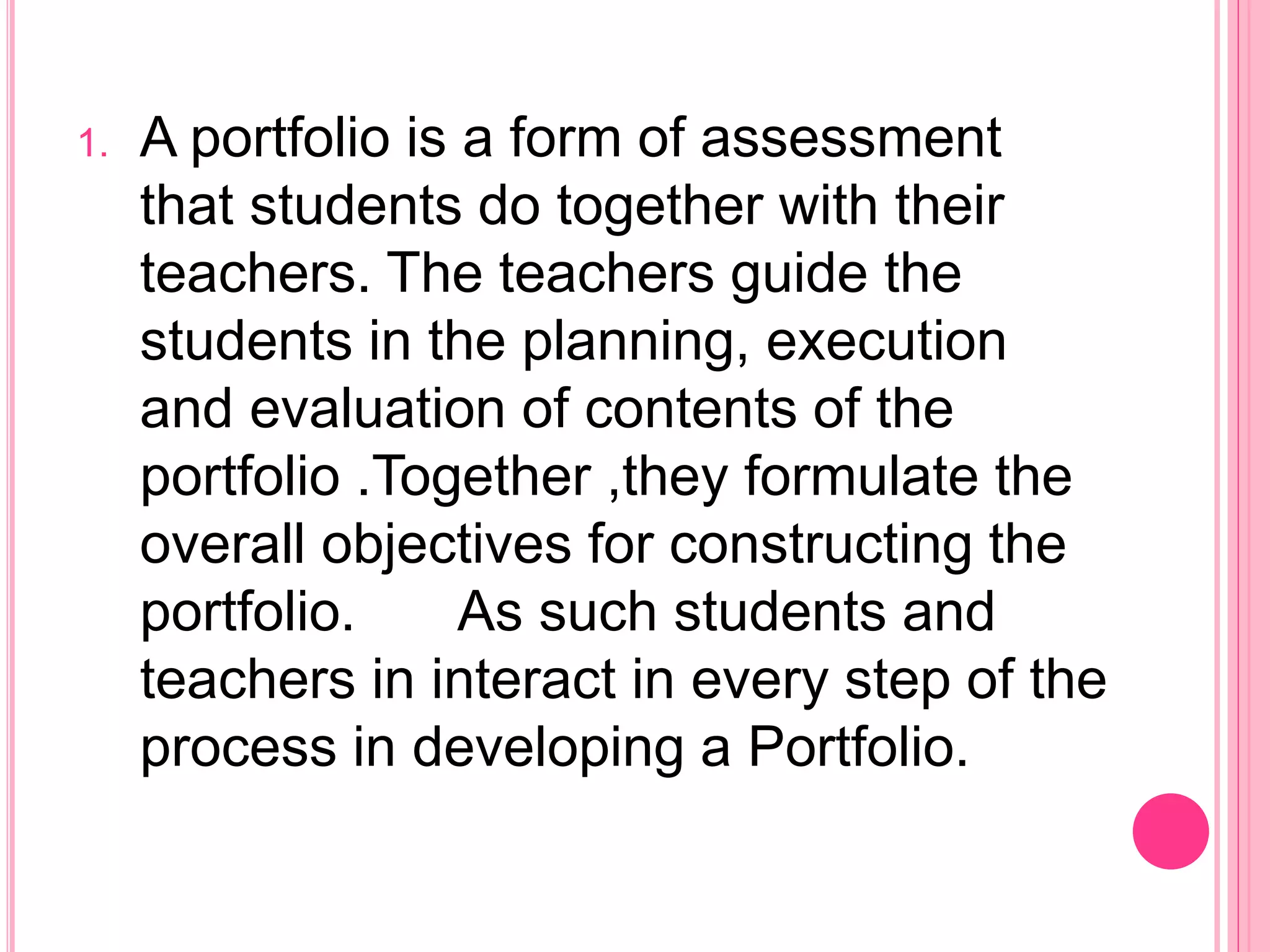 Portfolio Assessment | PPTX
