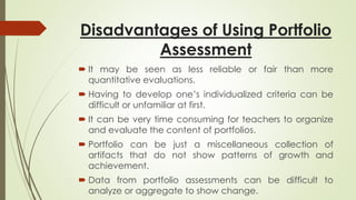Portfolio assessment | PPTX
