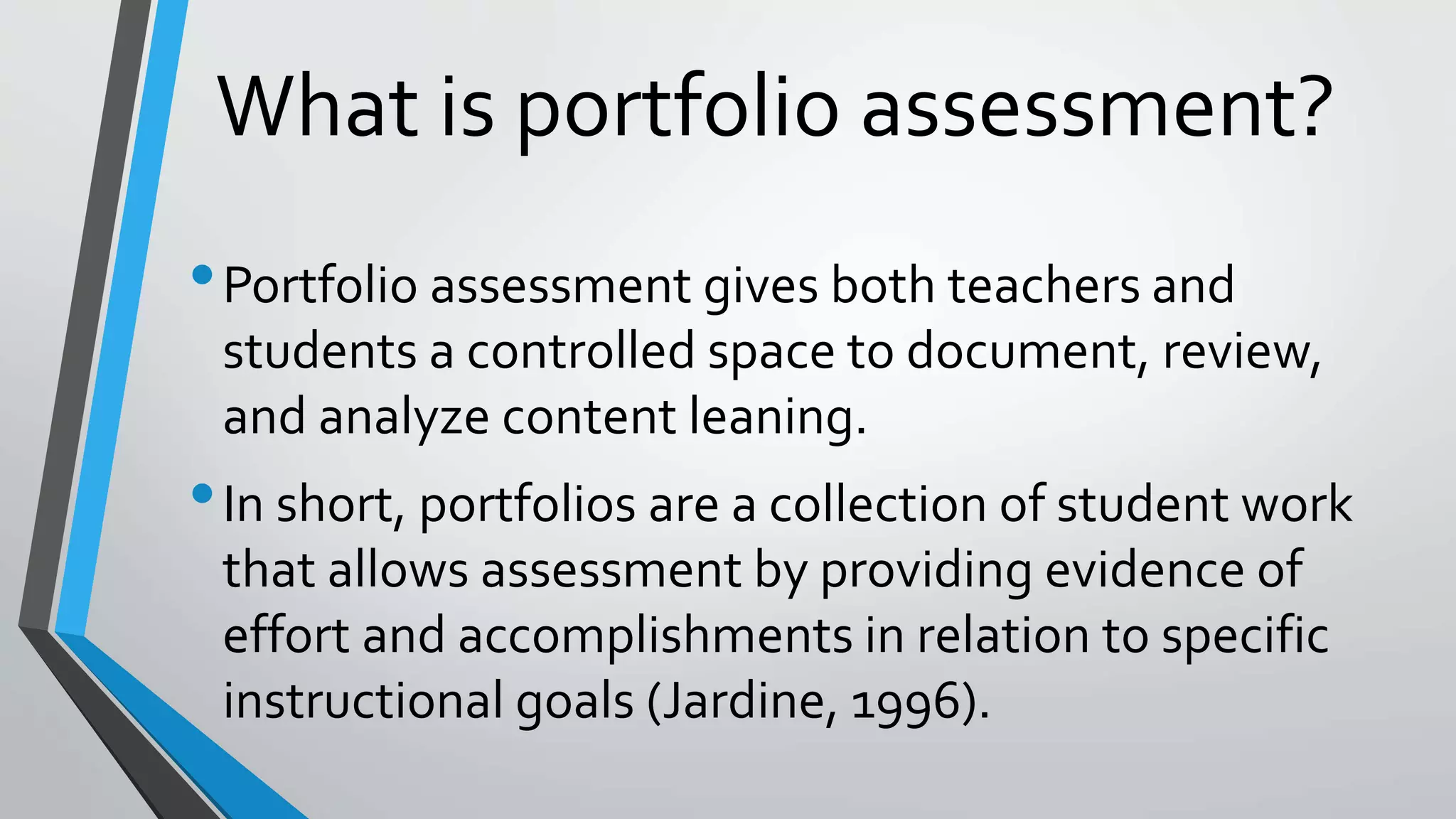 Portfolio Assessment | PPTX