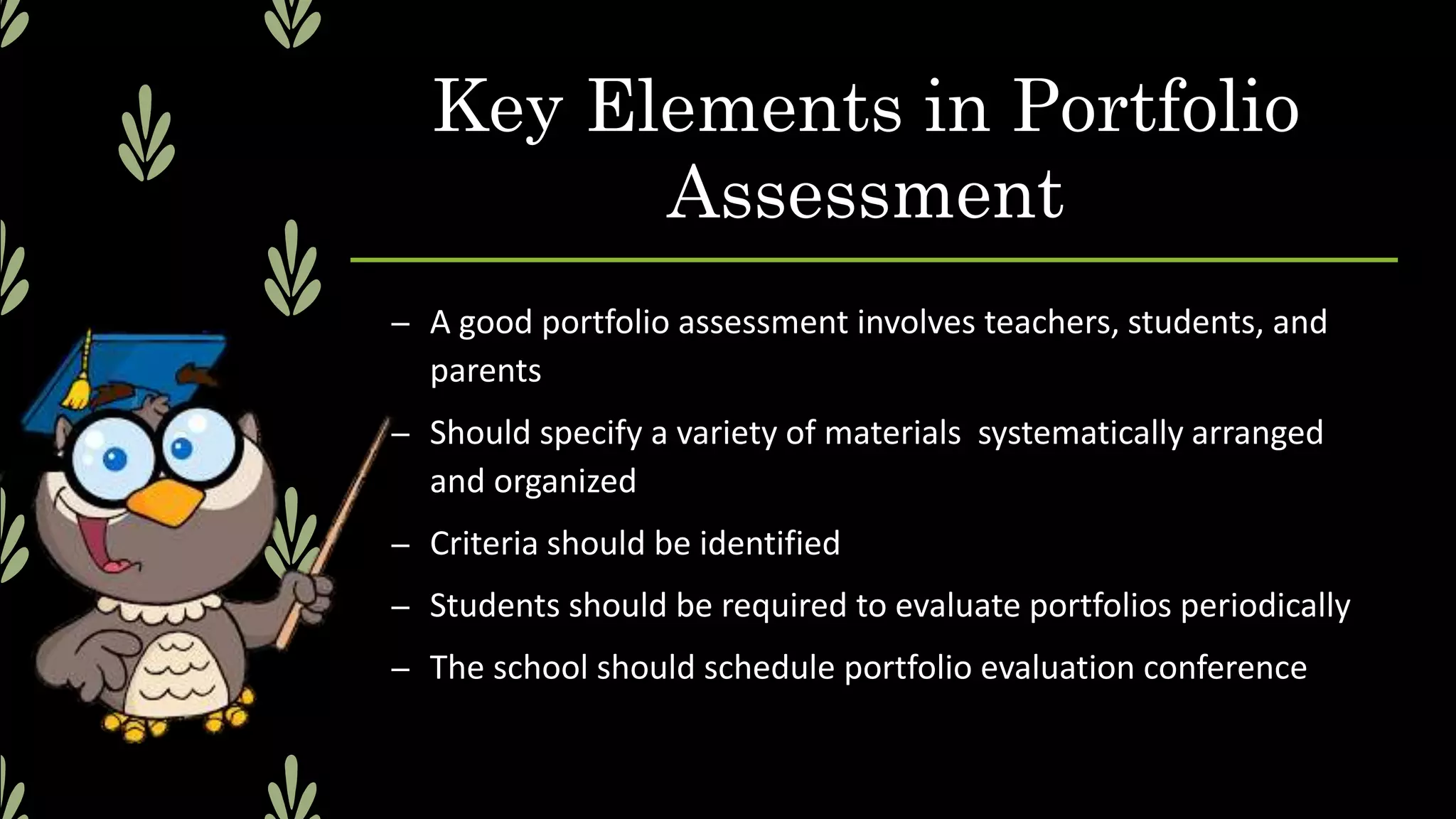 Portfolio assessment | PPTX