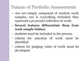 Portfolio assessment by dr.shazia zamir | PPTX
