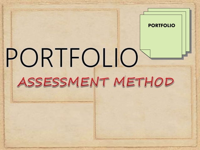 Portfolio assessment method | PPT