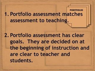 Portfolio assessment method | PPTX