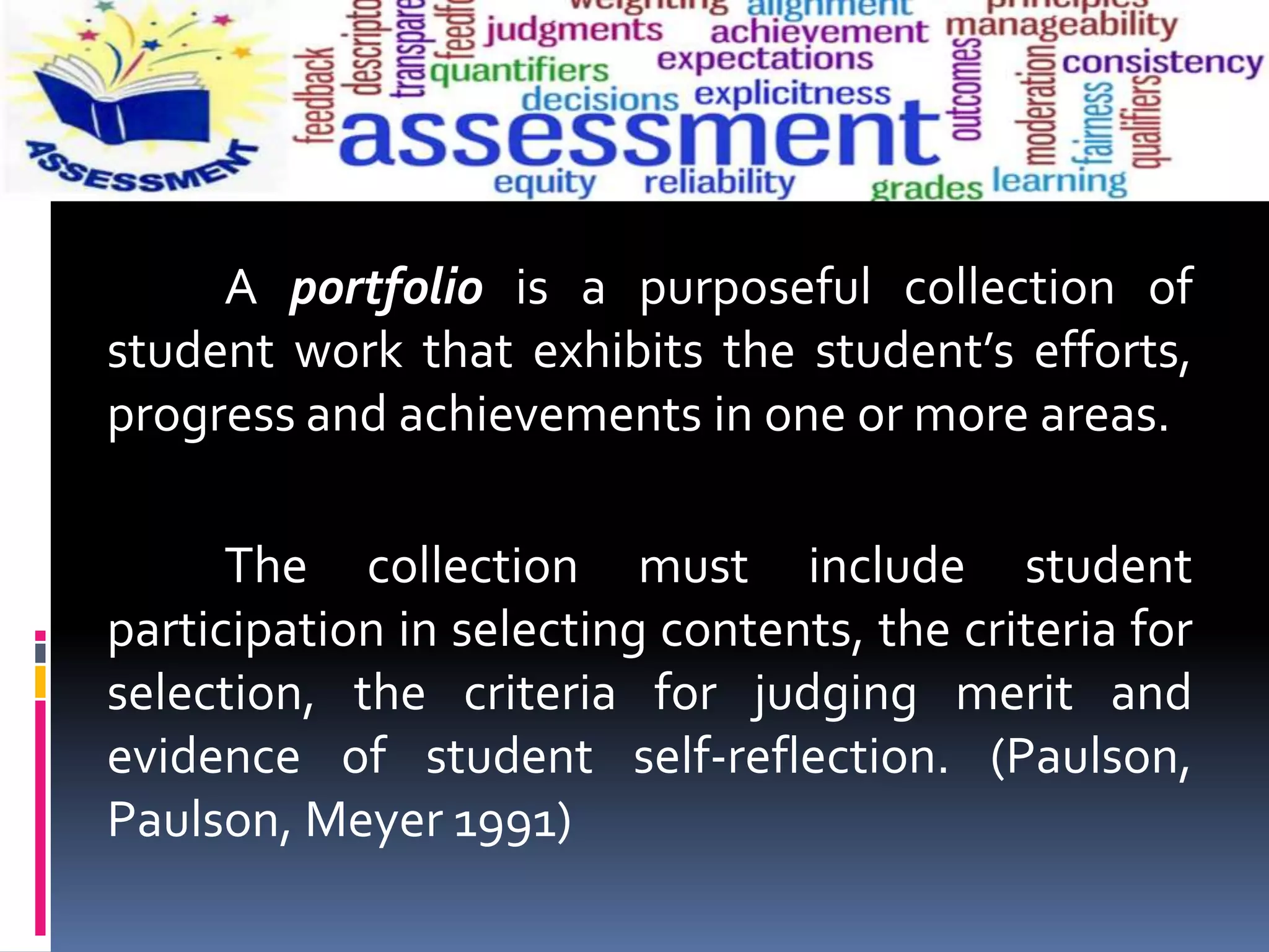 Portfolio Assessment Methods | PPTX