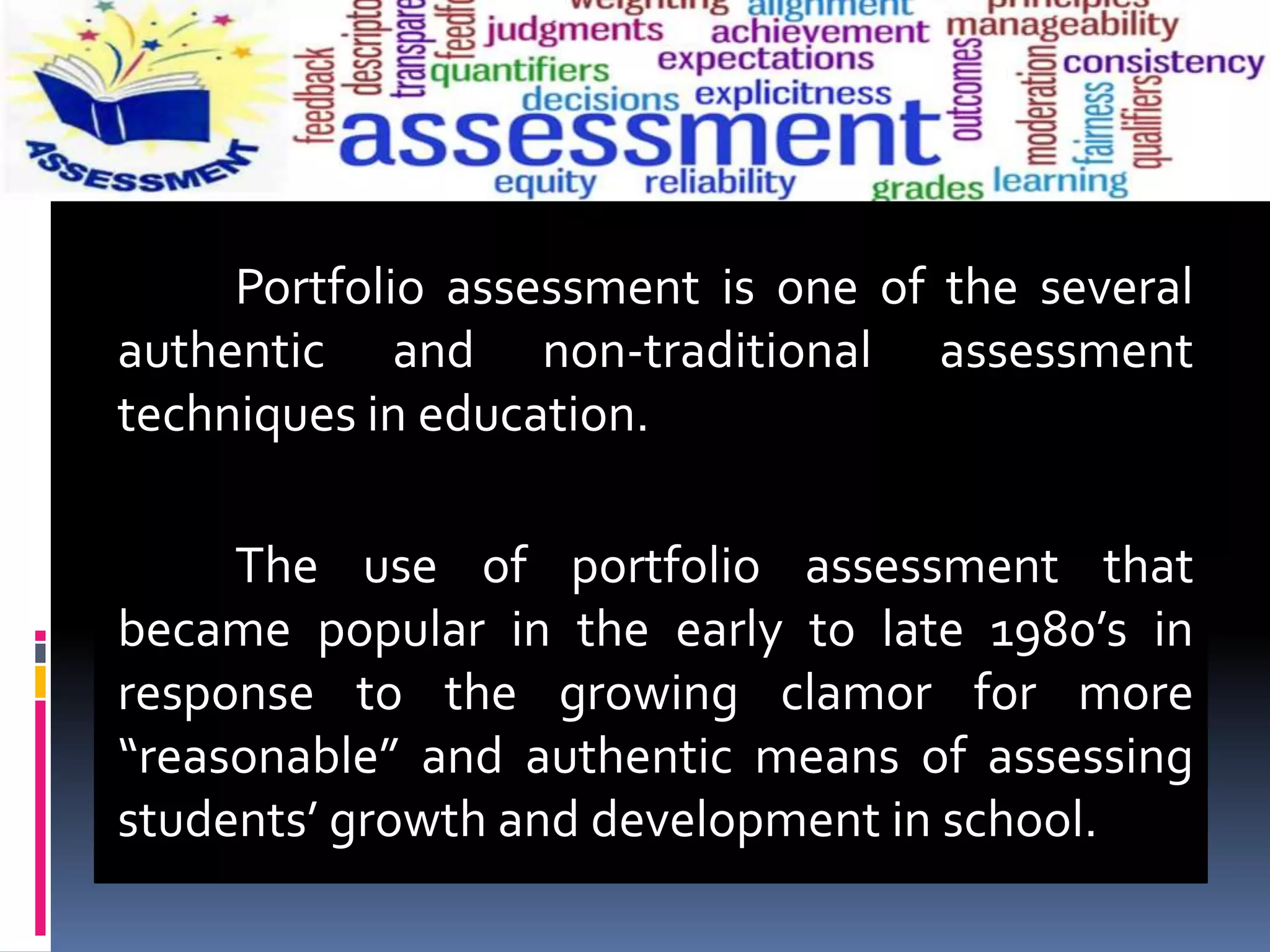 Portfolio Assessment Methods | PPTX