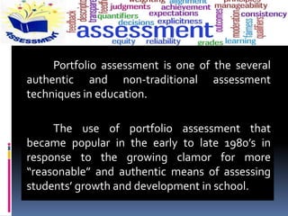 Portfolio Assessment In Education