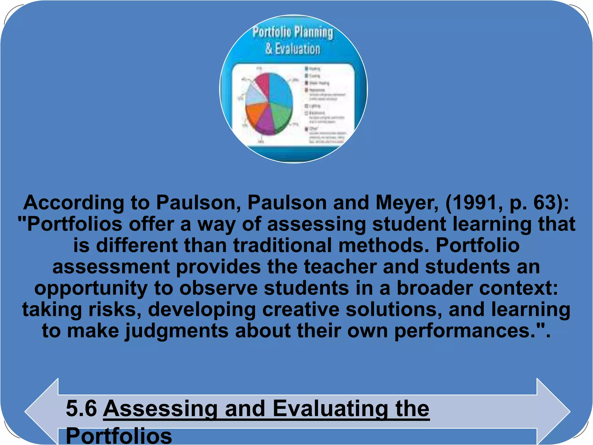 Portfolio Assessment Methods.pptx | Education industry | Industries