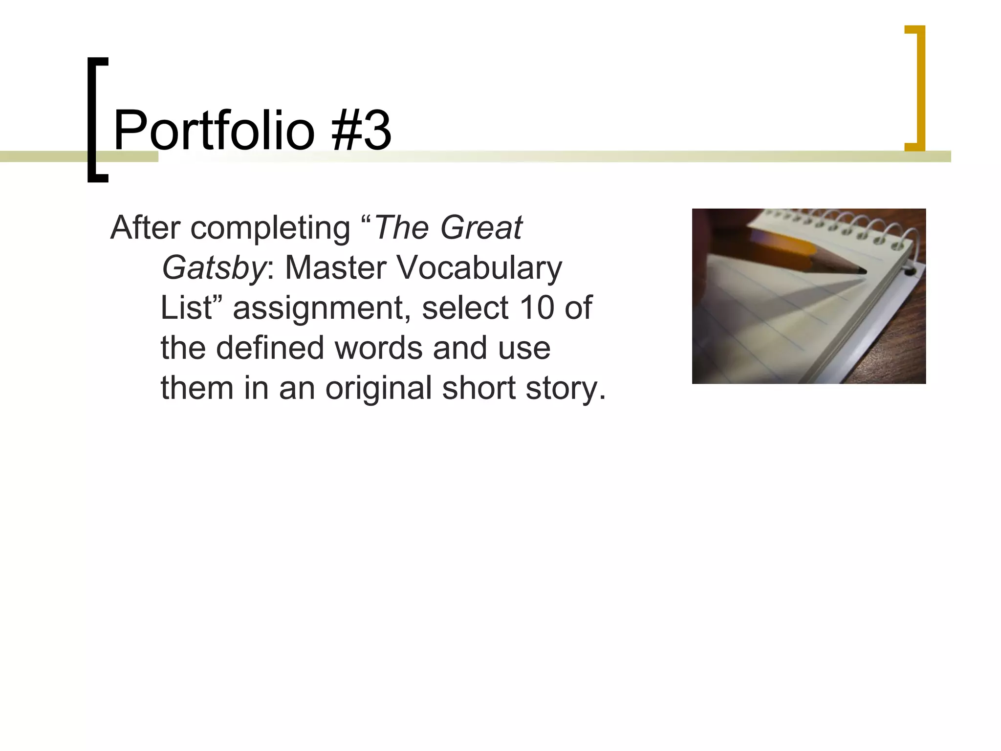 Portfolio Assignments | PPT