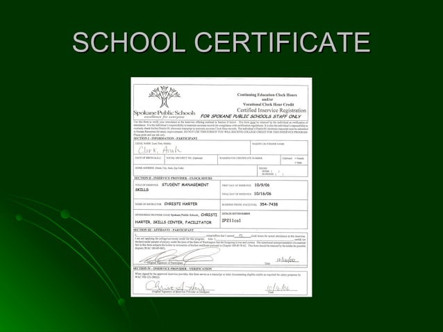 Class Certificates | PPT