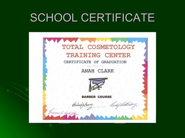 Class Certificates | PPT