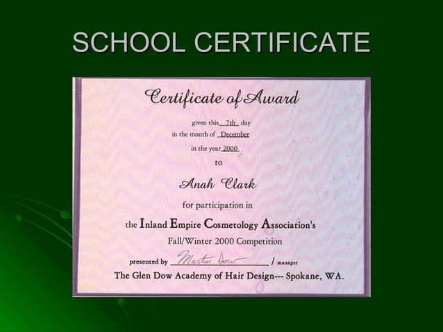 Class Certificates | PPT