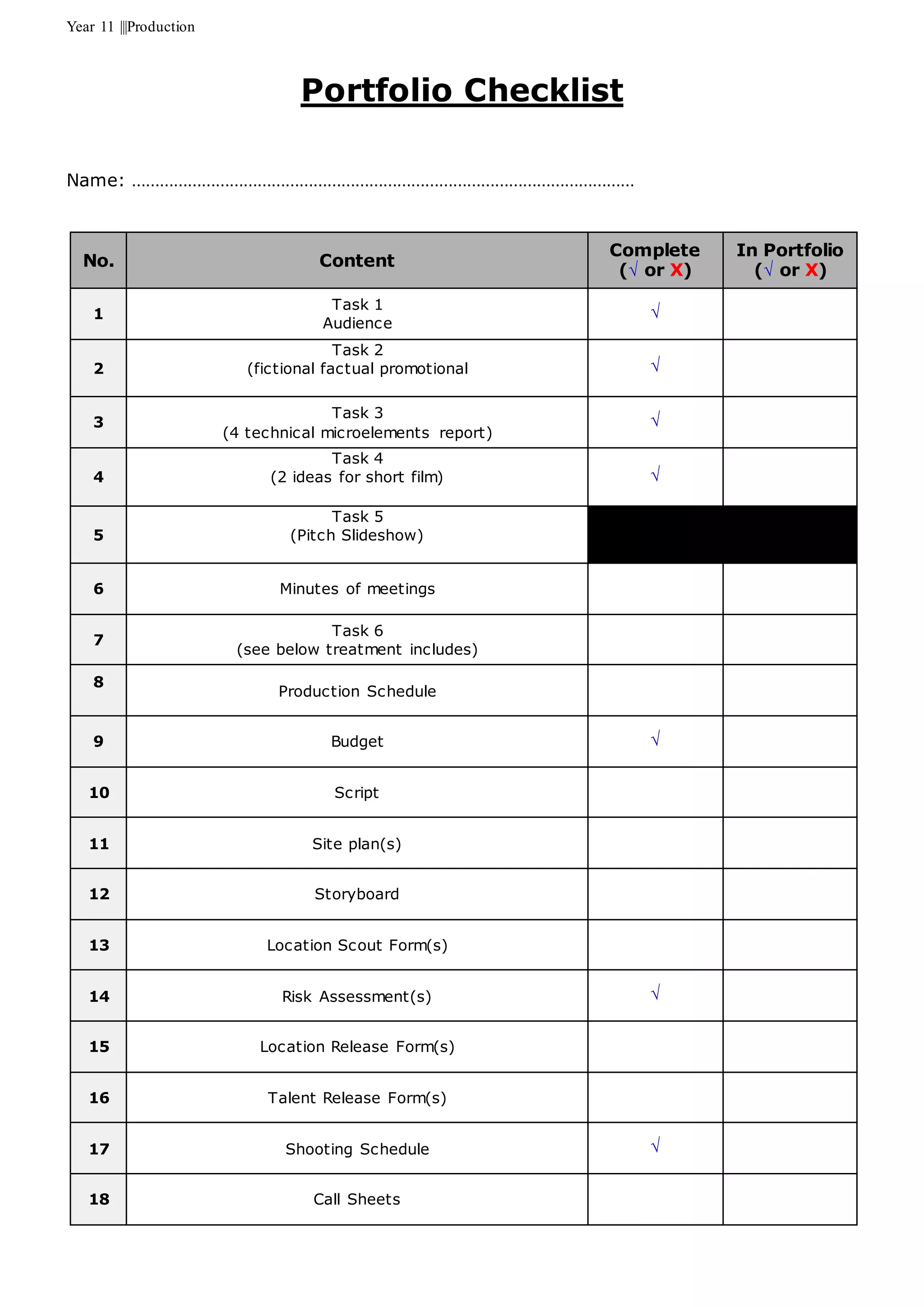 Portfolio check list yr 11.doc
