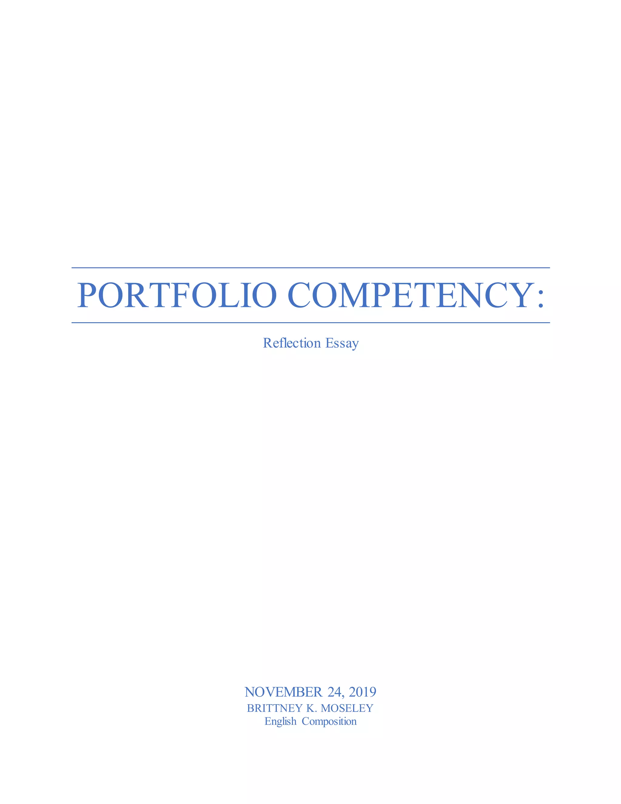 Portfolio Competency | PDF
