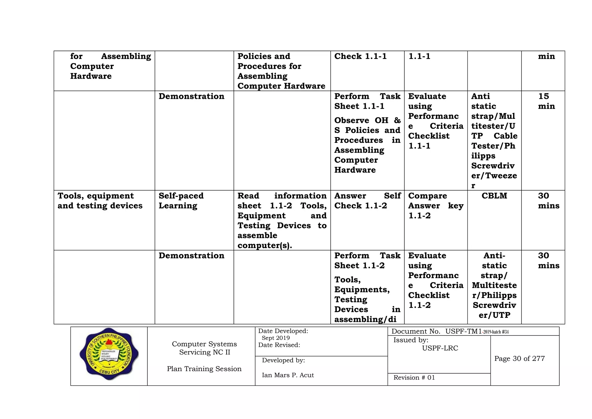 TM 1 TESDA Portfolio Computer Systems Servicing NC II | PDF ...
