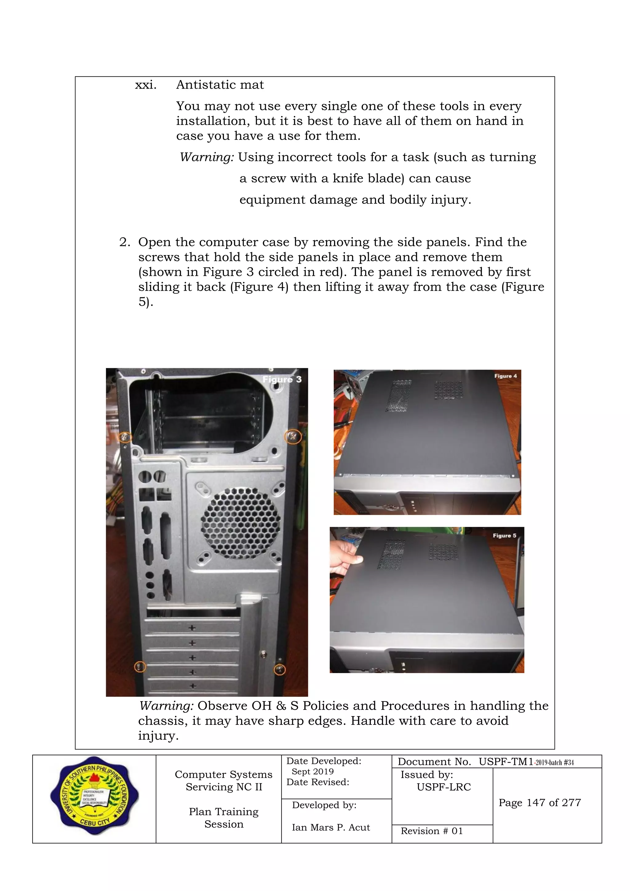 TESDA TM1 Portfolio Computer Systems Servicing NC II | PDF