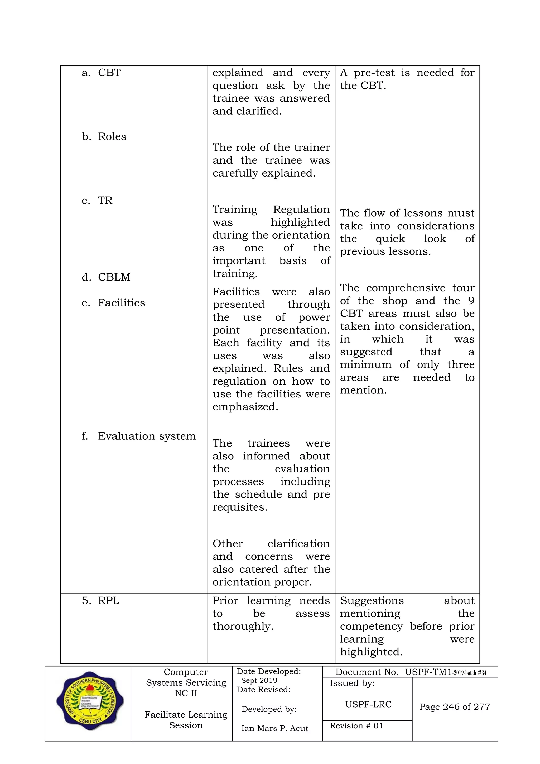 TESDA TM1 Portfolio Computer Systems Servicing NC II | PDF