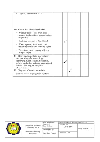 TESDA TM1 Portfolio Computer Systems Servicing NC II | PDF
