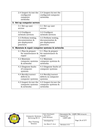TESDA TM1 Portfolio Computer Systems Servicing NC II | PDF