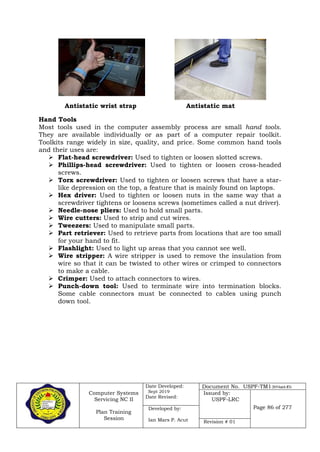 TESDA TM1 Portfolio Computer Systems Servicing NC II | PDF