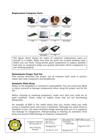 TESDA TM1 Portfolio Computer Systems Servicing NC II | PDF