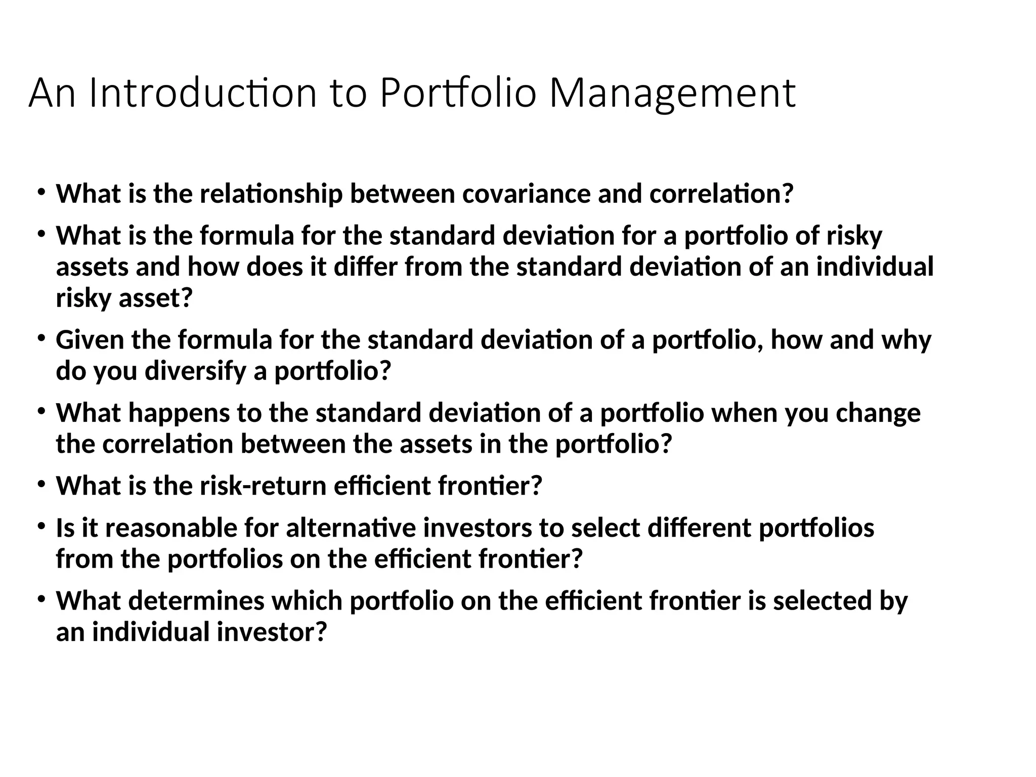 Portfolio concepts.ppt- financal managment | PPT