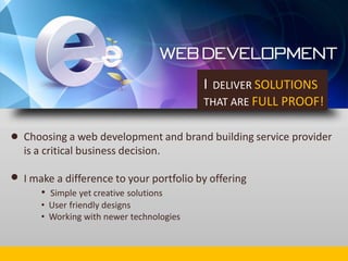Web Design/Development : Portfolio cum Presentation | PDF | Social Networking | Internet