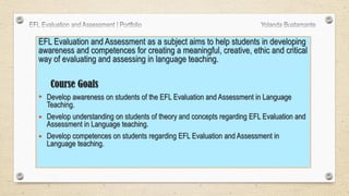 Portfolio EFL Evaluation and Assessment | PPT