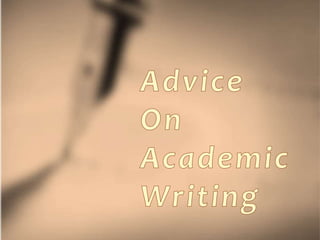 Advice on the writing of essays | PPT
