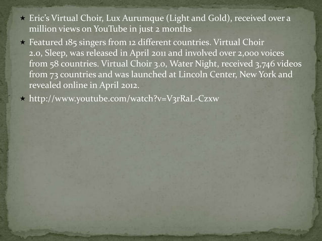 Eric Whitacre Presentation | PPT