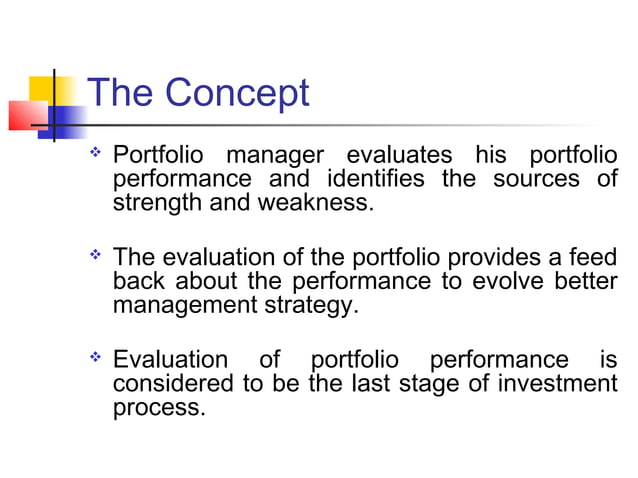 Portfolio evaluation | PPT