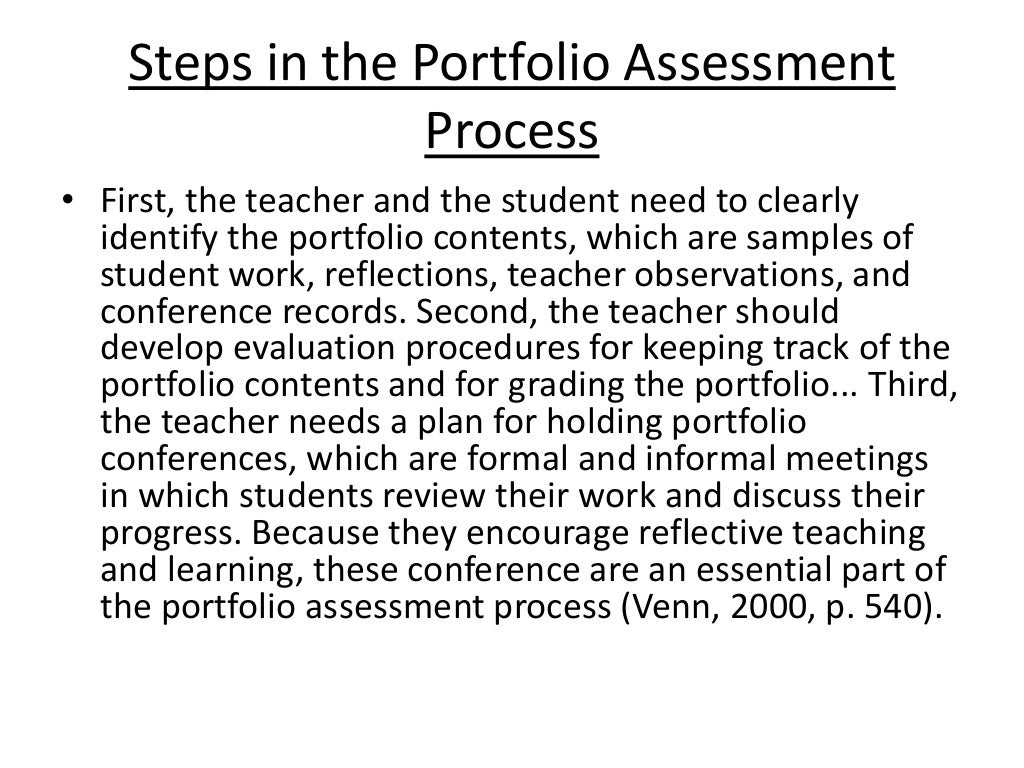 Portfolio In Assessment Method portfolio-in-assessment-method