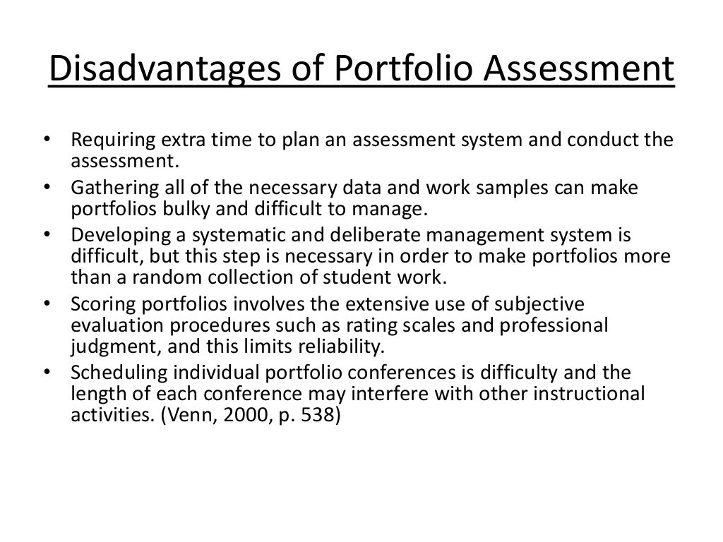 Portfolio In Assessment Method portfolio-in-assessment-method