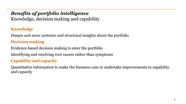 Portfolio intelligence - analytics and visualisation | PPT