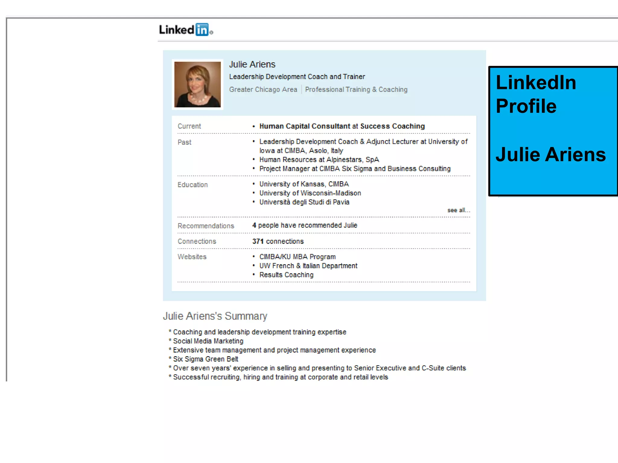 Portfolio Julie Ariens | PPTX
