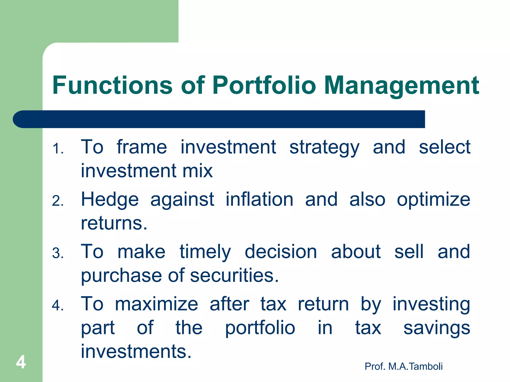 Portfolio management | PPSX