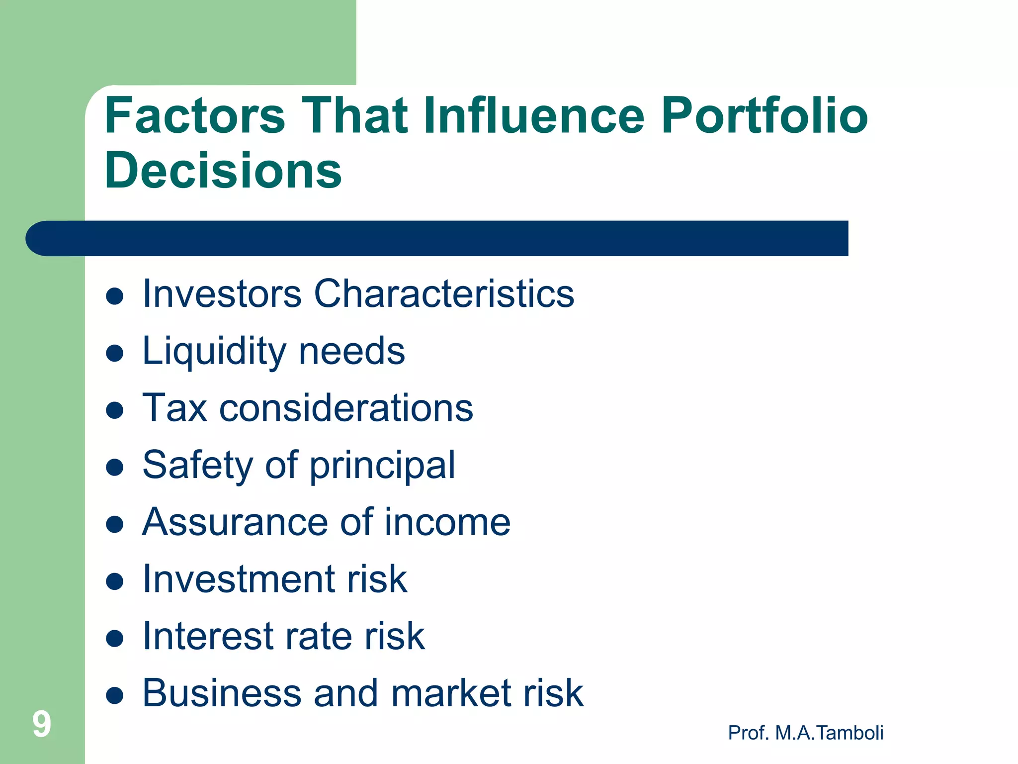 Portfolio management | PPSX