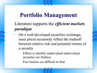Portfolio management | PPT