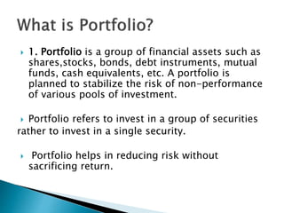 Portfolio management | PPTX