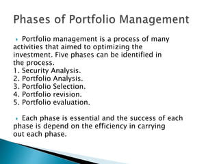Portfolio management | PPTX
