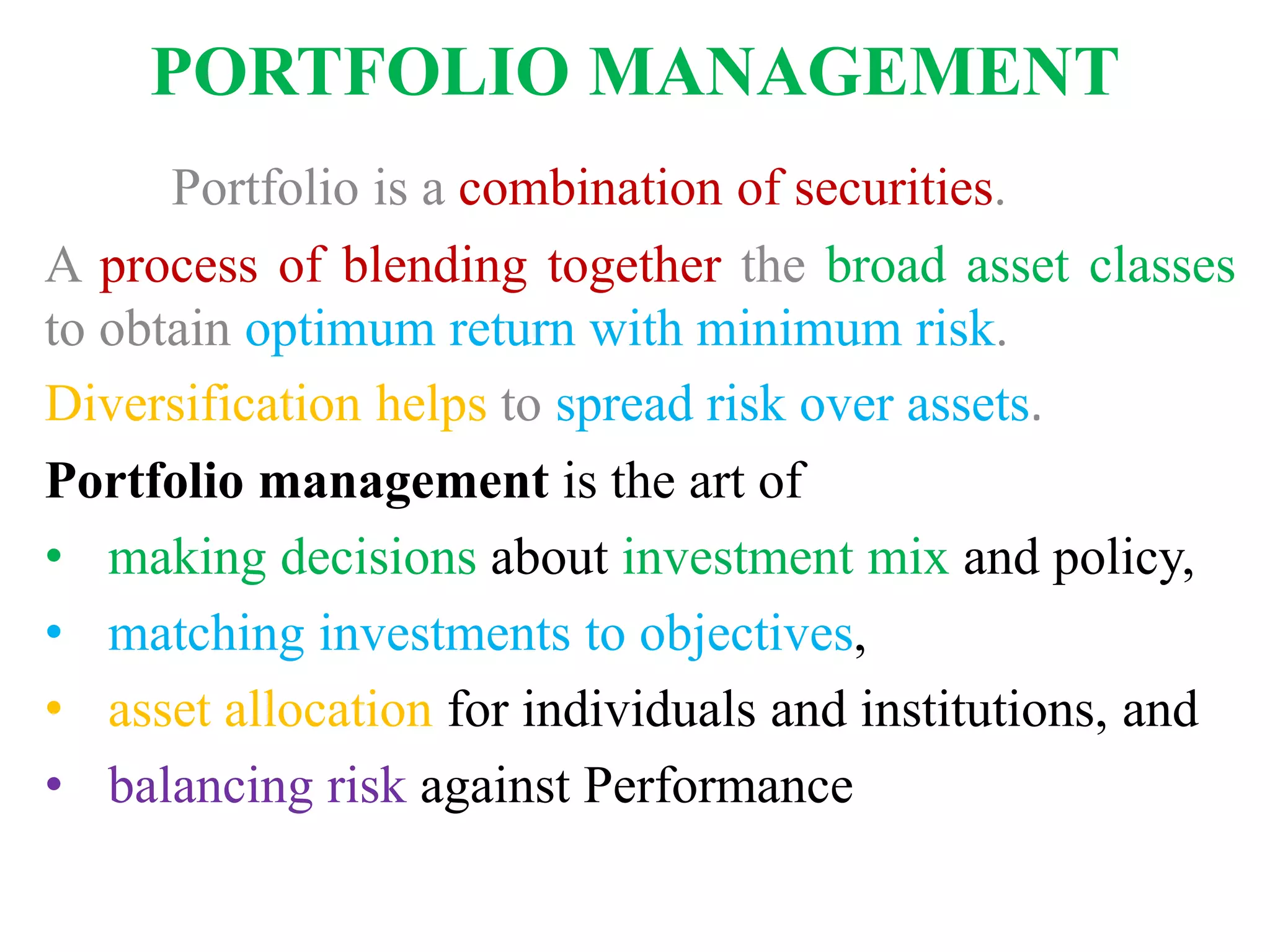 Portfolio management | PPT