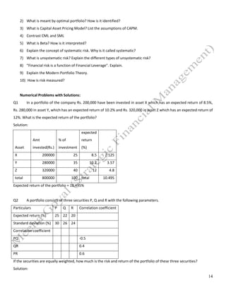 Portfolio Management CAPM, DOW theory (PGDM).pdf