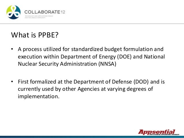 Portfolio management and the ppbe process at the department of energy…
