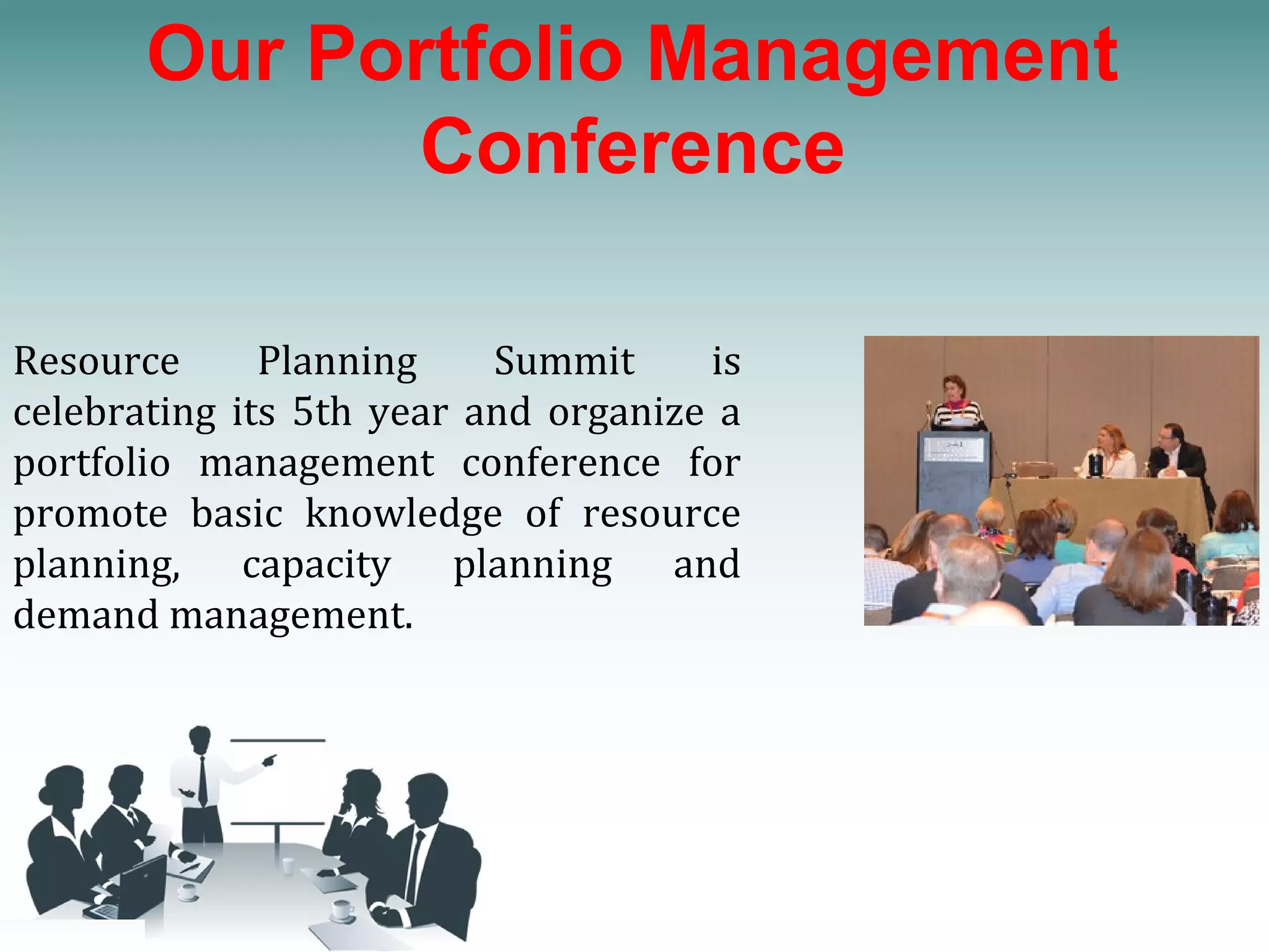 Portfolio management conference platform resource planningsummit | PPT