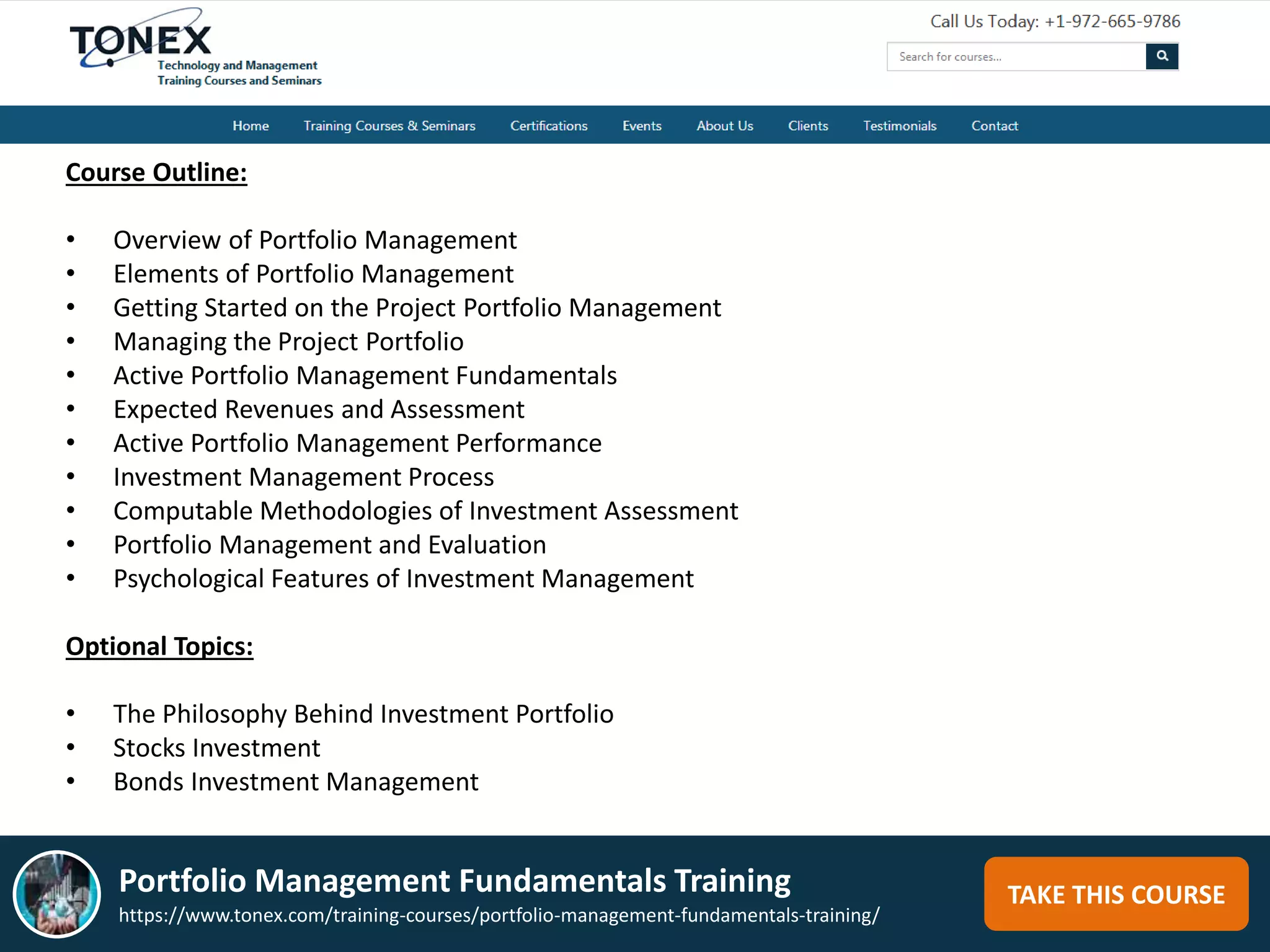 Portfolio Management Fundamentals Training | PPT