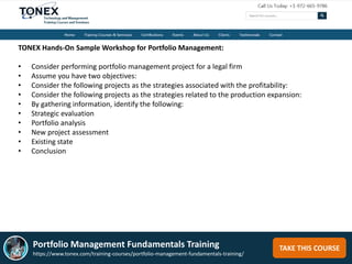 Portfolio Management Fundamentals Training | PPT