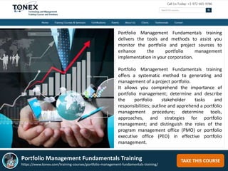 Portfolio Management Fundamentals Training | PPT