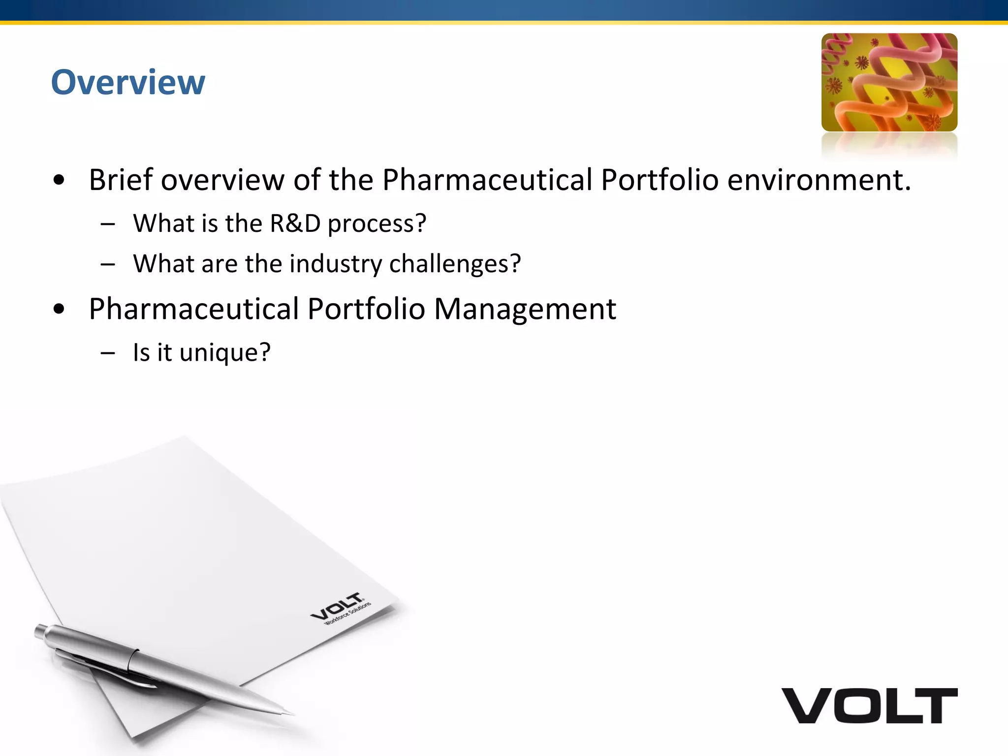 Portfolio Management in the pharmaceutical industry by Dr John Bennett ...