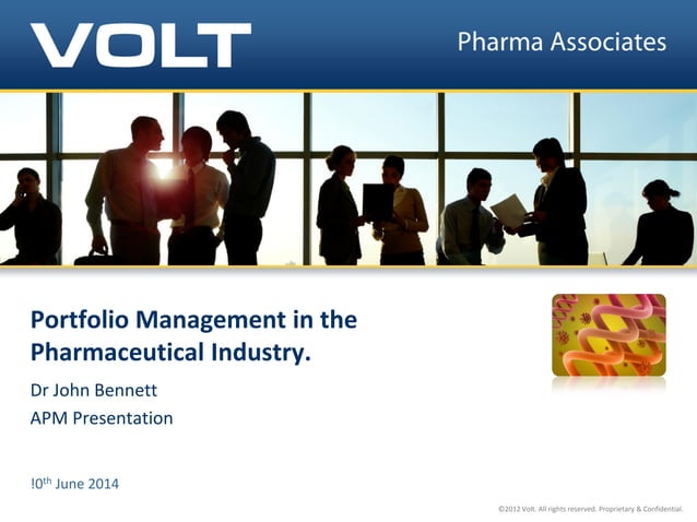 Portfolio Management in the pharmaceutical industry by Dr John Bennett ...