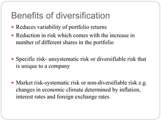 Portfolio management lecture | PPTX